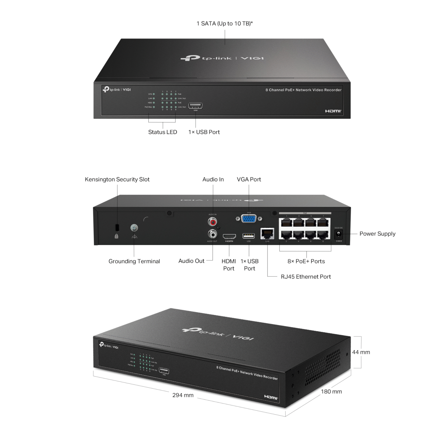 TP-Link VIGI InSight VIGIPROAIO8MPIPCCTVKIT3 - ITPLUS